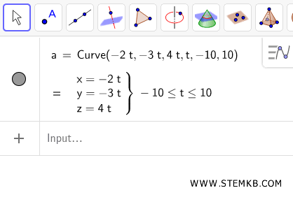 Come disegnare una retta parametrica su Geogebra | stemkb.it